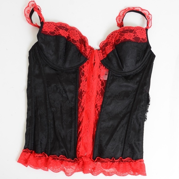 Dreamgirl | Intimates & Sleepwear | Dreamgirl Red Black Lace Corset ...